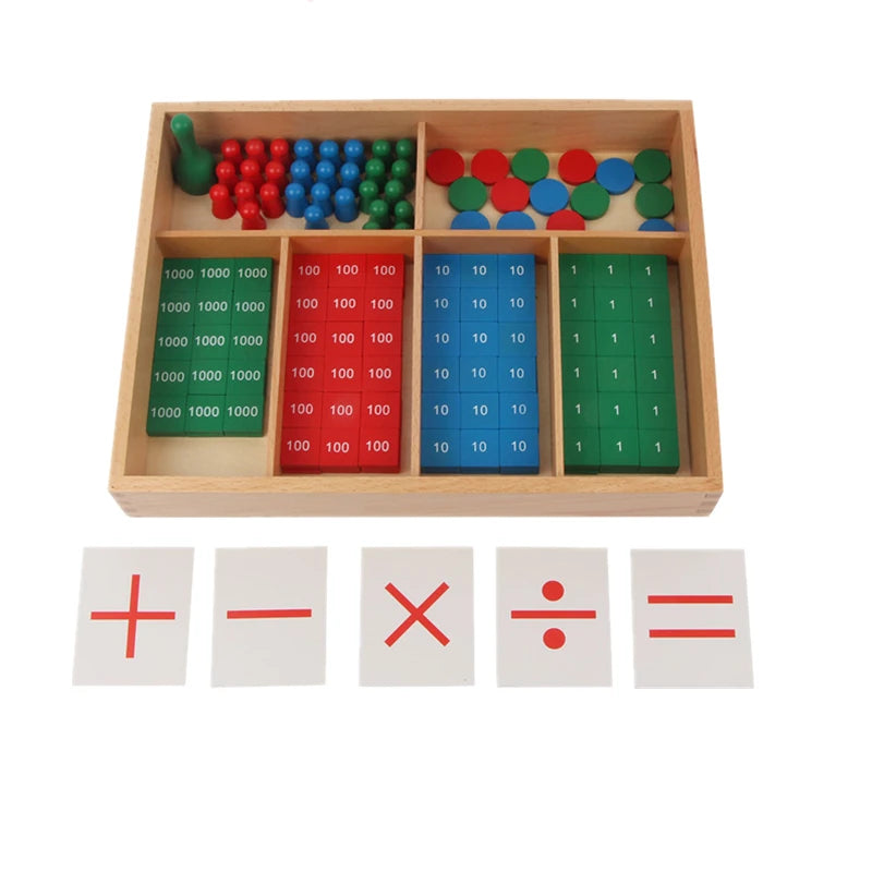 Montessori Stamp Game | Wooden Math Learning Toy Ages 6+