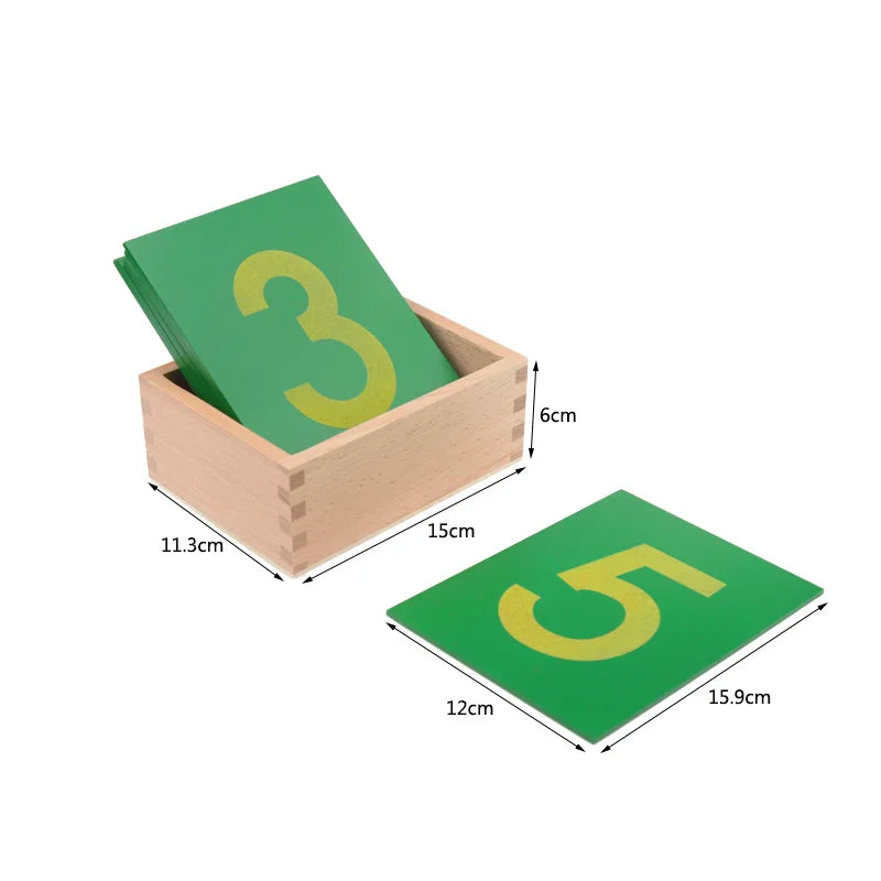 Montessori Sandpaper Numbers 0-9 | Wooden Math Learning Toy
