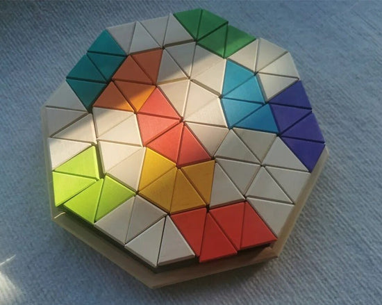 Montessori Wooden Triangle Blocks by Oliver & Company