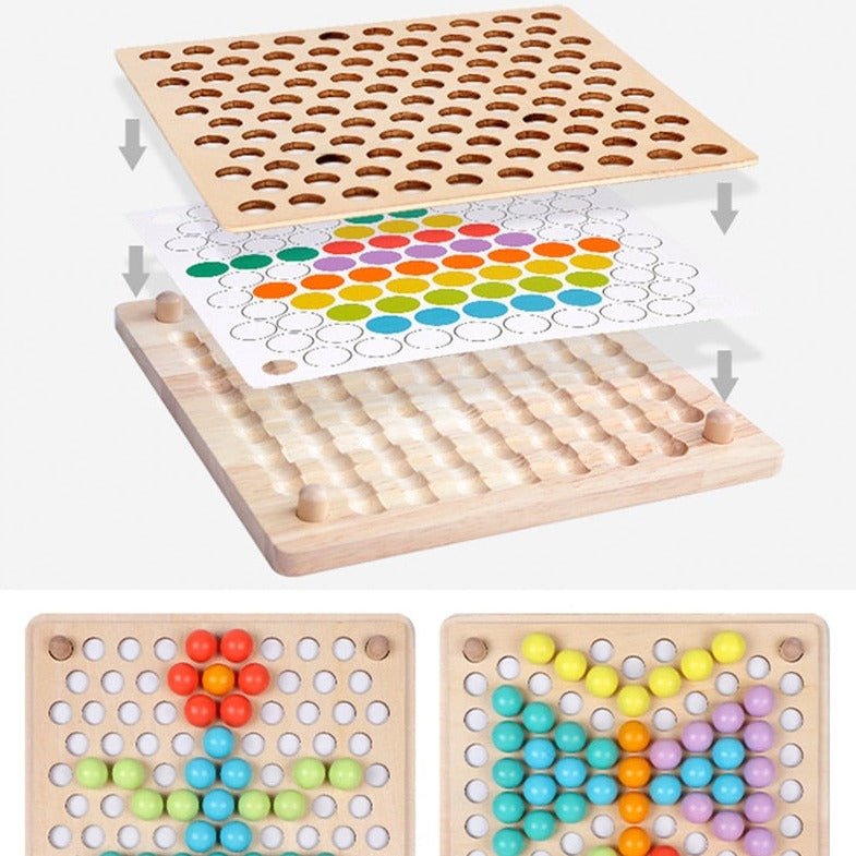 Wooden Rainbow Color Sorting Game | Montessori Learning Toy for Kids 3+